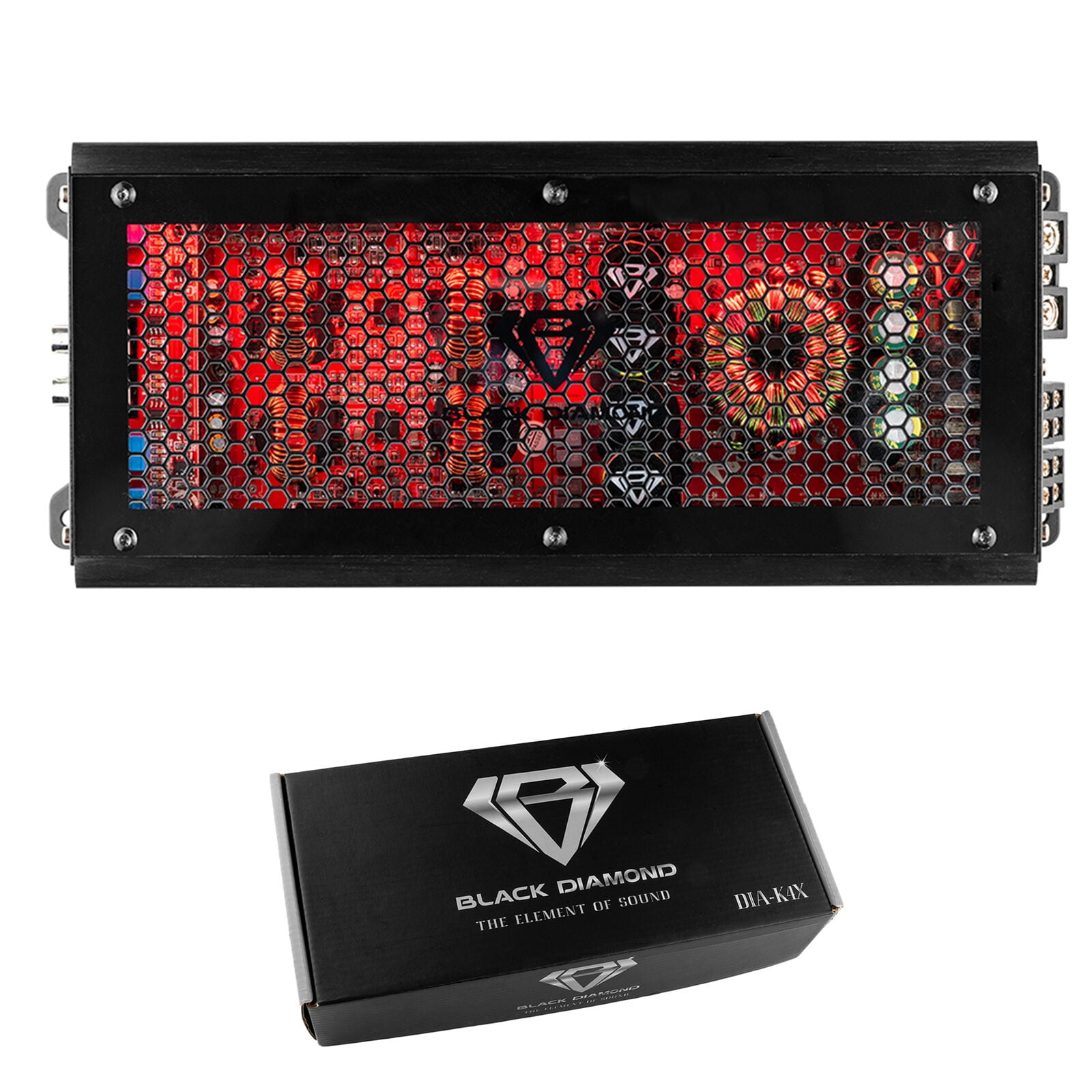 Black Diamond Amplifier 4 Channel Full Range Class D 3200 Watts DIA-K4X ...