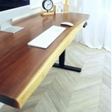 UMBZÖ Height Adjustable, Modern Walnut Standing Desk, Solid Wood with ...