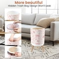 Small Trash Can with Lid Seamless Pink Bows Roses Soft Pastel 1.8 ...