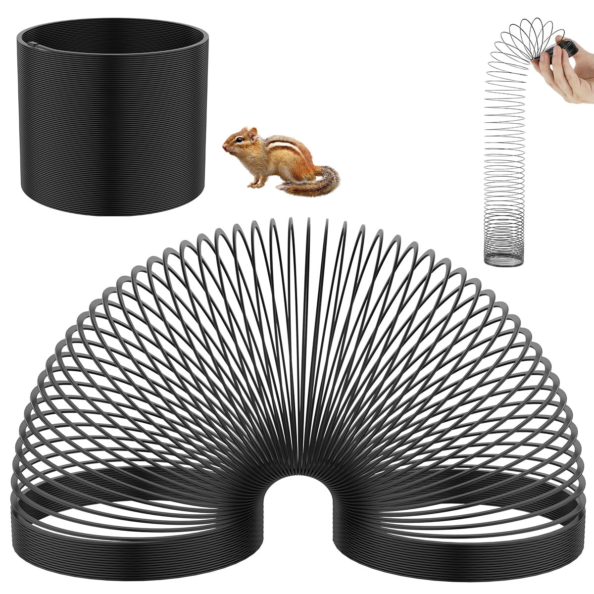 2 Pcs Squirrel Baffles, Metal Spring Device, Fully Automatic anti ...