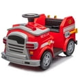12V Kids Ride on Toys Cars, Toddler Ride on Fire Engine Shape Car with ...