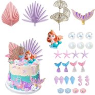 Mermaid Princess Themed Baby Shower Birthday Edible Image Edible Cake ...