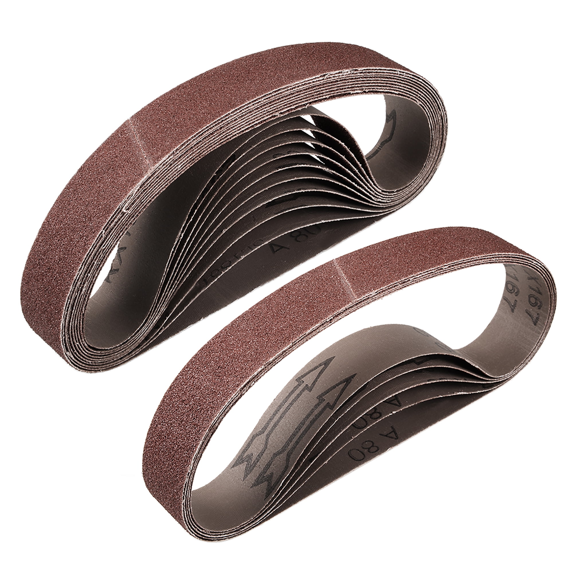 1-1/4\" x 21\" Abrasive Sanding Belt 80-Grits Aluminum Oxide Sand Belts ...