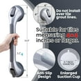 Shower Grab Bar 2 Pack 16 Inch Suction Grab Bars for Bathtubs & Showers ...