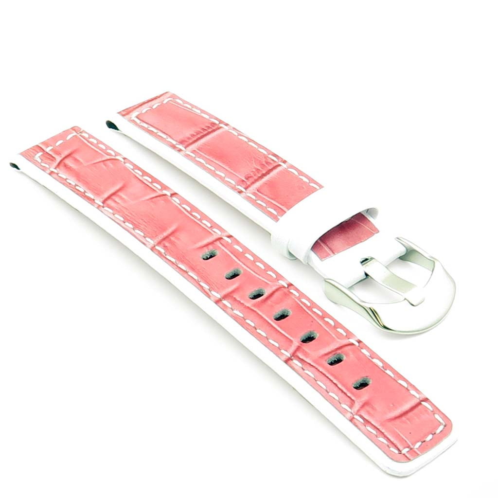 StrapsCo Two Tone Crocodile Print Leather Watch Strap - Walmart.com