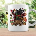 Christmas Afro Black Messy Locs Bun Family Matching Coffee Mugs ...