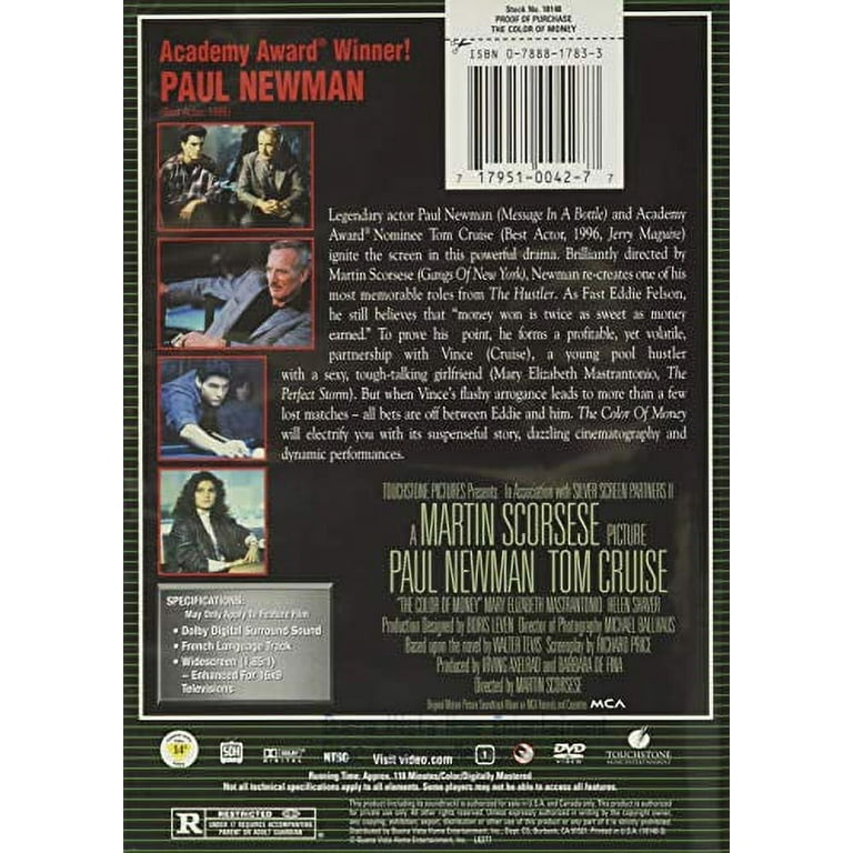 The Color Of Money Dvd