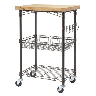 Trinity EcoStorage® Kitchen Cart w/ Drop Leaves, Bamboo - Walmart.com