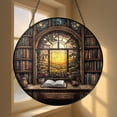 Open Book Design Stained Glass Style Panel – Decorative Window Art ...