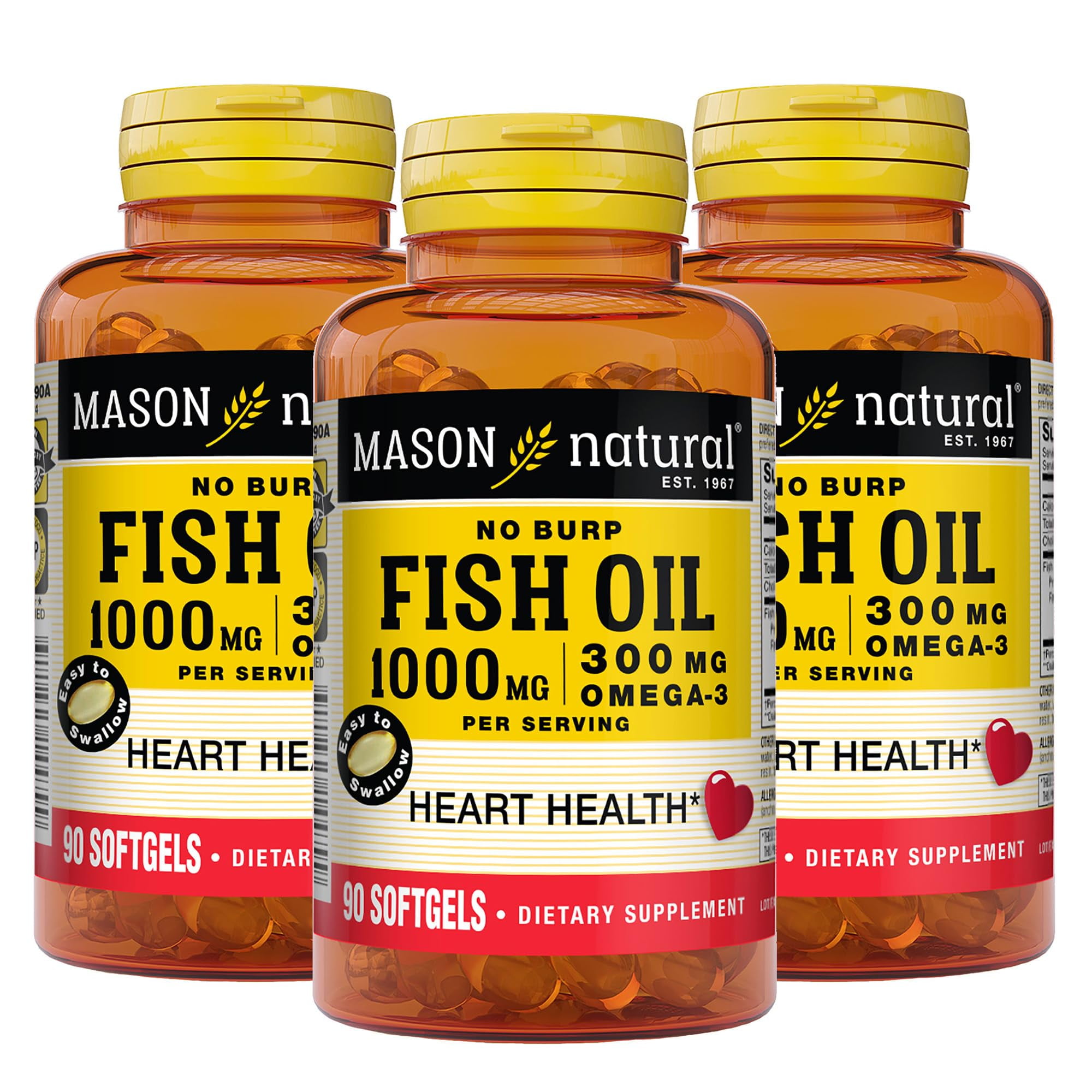 Suplemento de aceite de pescado MASON NATURAL Omega-3 1000 mg 90 ...