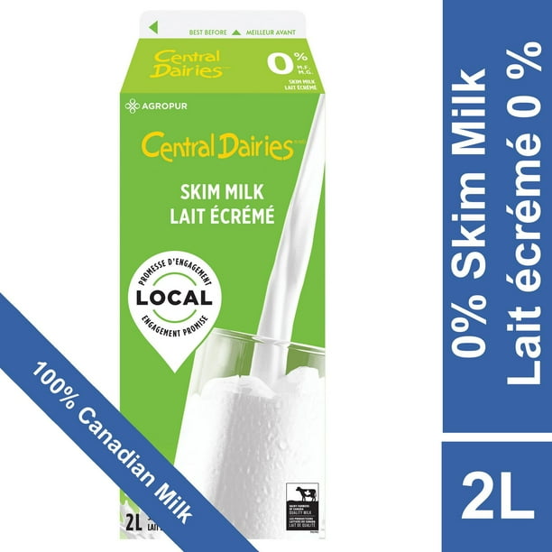 Central Dairies Skim 0% Milk, 2 L - Walmart.ca