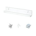 BMYJ Clear Acrylic Floating Shelf 35x4.3x4.3cm, Wall Mounted Bathroom ...
