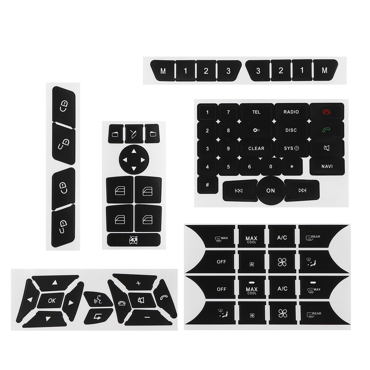 AC Climate Window Button Repair Decal Sticker For Mercedes C E CLA GLA ...