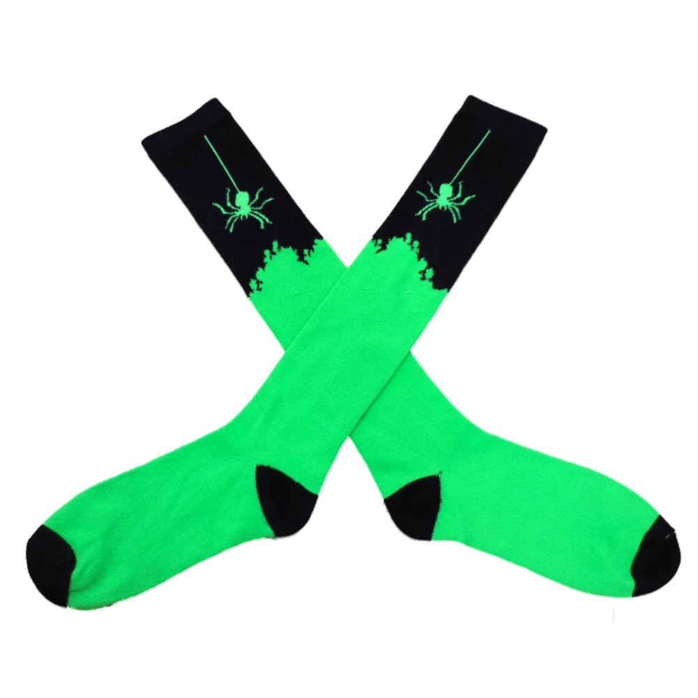 My Halloween Womens Long Green & Black Spider Knee Socks - Walmart.com