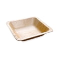 Bundle: Square Bamboo Dinner Sets, 100 Durable Plates And Cutlery Sets ...