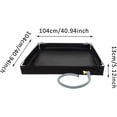 Portable Shower Pan Foldable Base, 31.5 Inch Black Outdoor Shower Floor ...