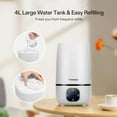 4L Cool Mist Humidifier with Remote Control for Bedroom, Plants, Baby ...