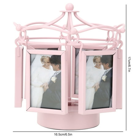 POCREATION Photo Frame, Rotating Picture Frame, Rotating Music Box ...
