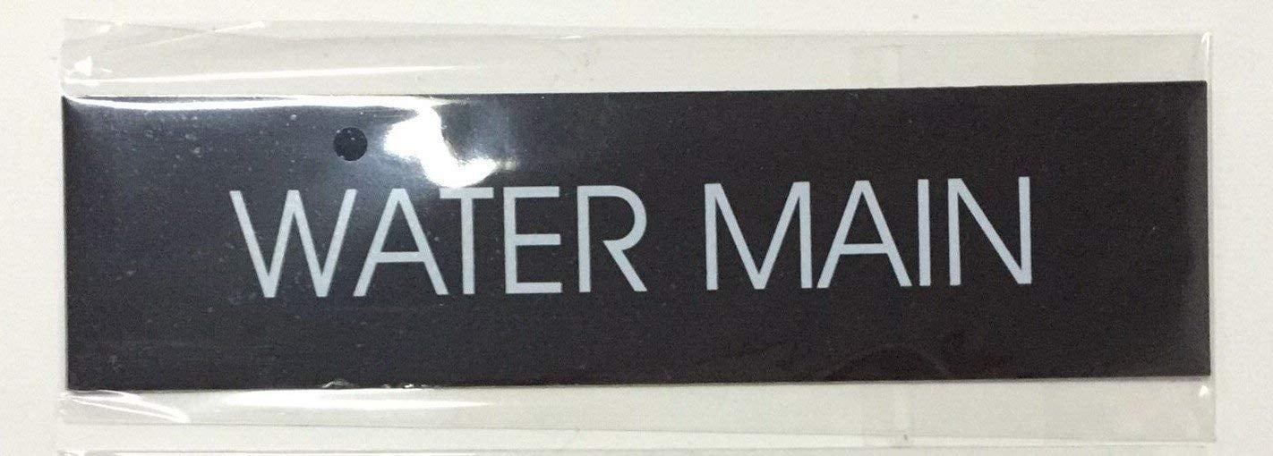 WATER MAIN SIGN (BLACK ALUMINUM) - Walmart.com