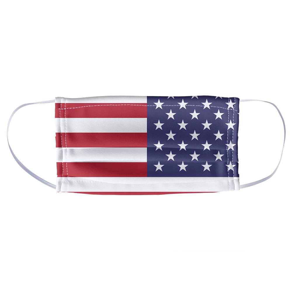 Reversed USA American Flag Military 1-Ply Reusable Face Mask Covering ...
