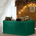 2 Pack Fitted Table Clothes - 48 x 24 Inch - Green Rectangle ...