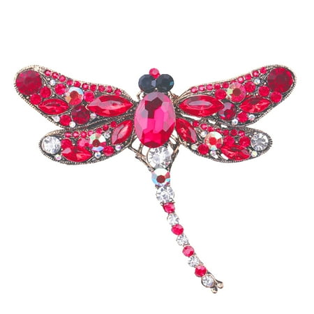 Jewelry On Clearance Retro Crystal Dragonflies Brooch Animals Brooch ...