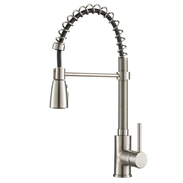 KRAUS Commercial Style Kitchen Faucet with Spring Spout and 3-Function ...
