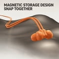 Ergonomic In-Ear Neck Earbuds, Orange Bluetooth 5.4 Headphones, TF Card ...