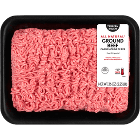 Fresh Ground Beef, 93% Lean, 1 lb Tray, Minimally Processed, Juicy and ...