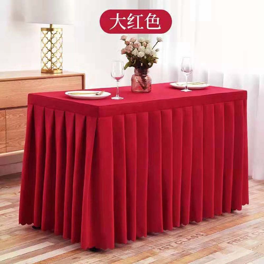 Touiyu Rectangular Tablecloth Spandex Table Skirt Stretch Fitted Table ...