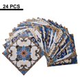 24pcs Arts Tile Self-Sticker 3D Wall Sticker Kitchen Wallpapers Murals ...
