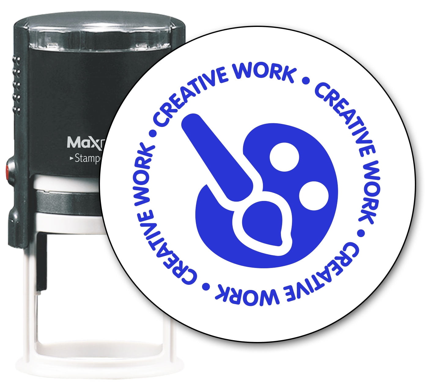 MaxMark Round Teacher Self Inking Stamp - CREATIVE WORK - Jumbo Series ...