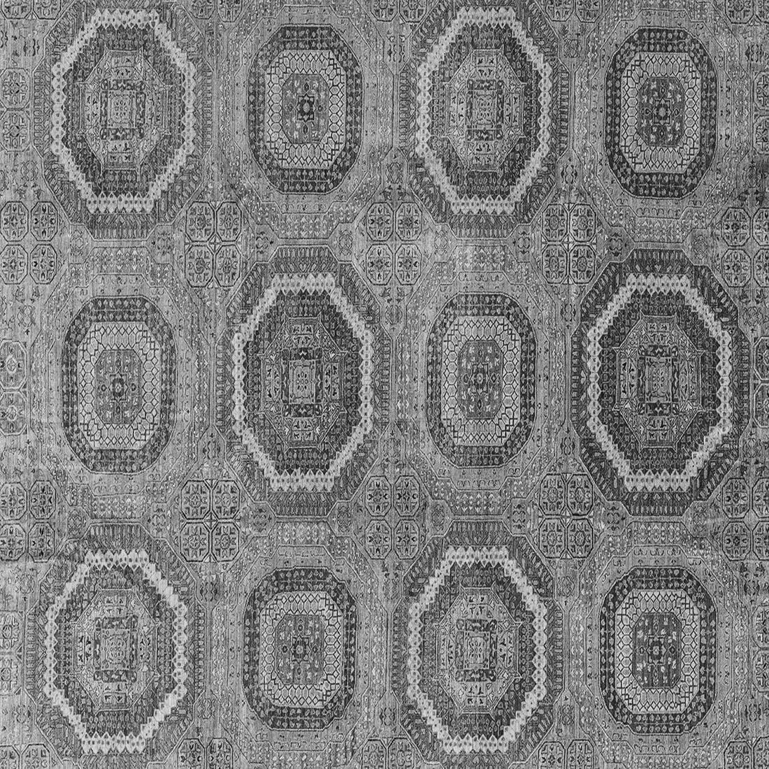 Ahgly Company Indoor Square Abstract Gray Modern Area Rugs, 4' Square ...