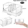 2 Pack Sugar Packet Holder, Acrylic Sugar Bowl for Restaurant, Tea Bag ...