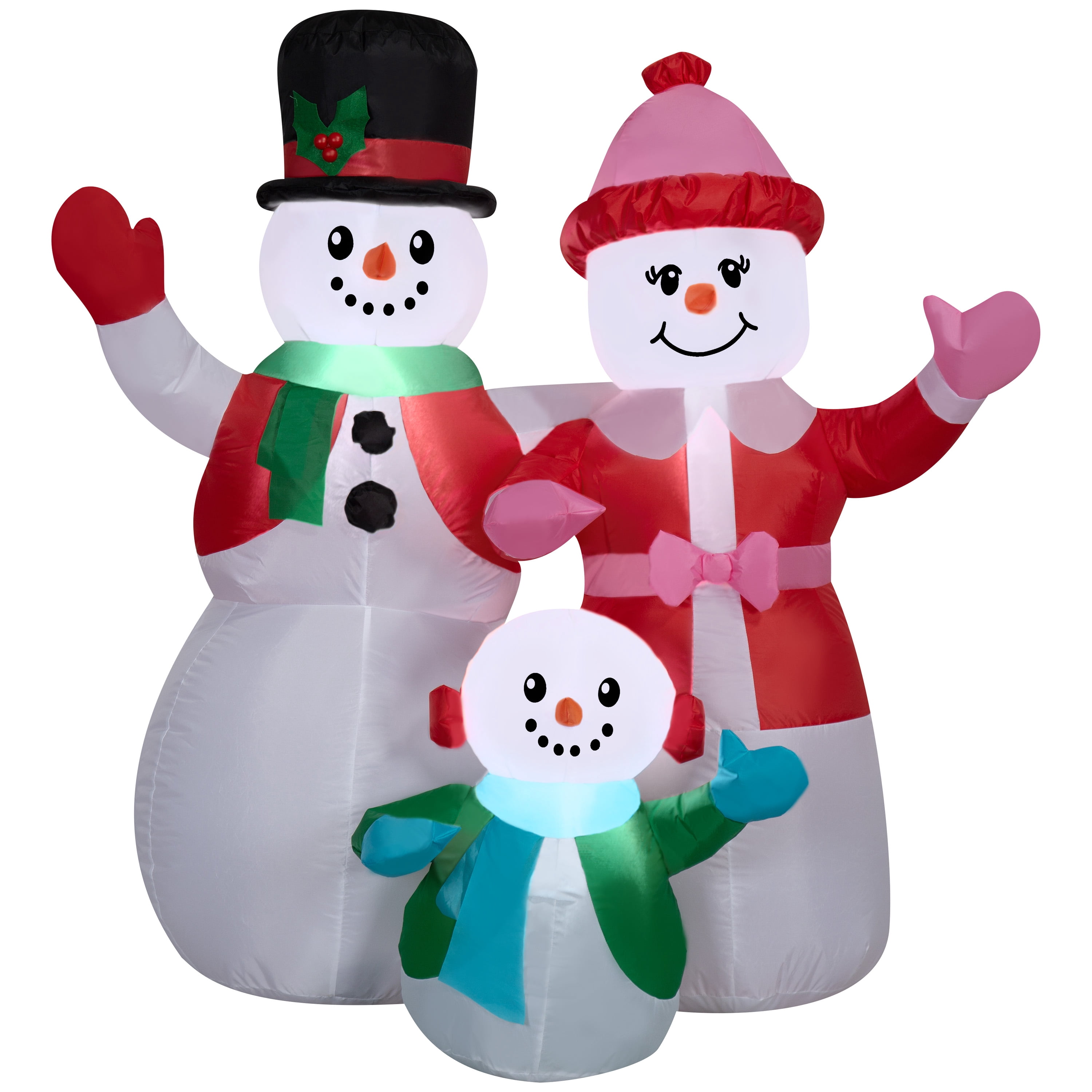 Famille de bonhommes de neige gonflables de Noël 4'GONFLAGE EN MOUSSE ...