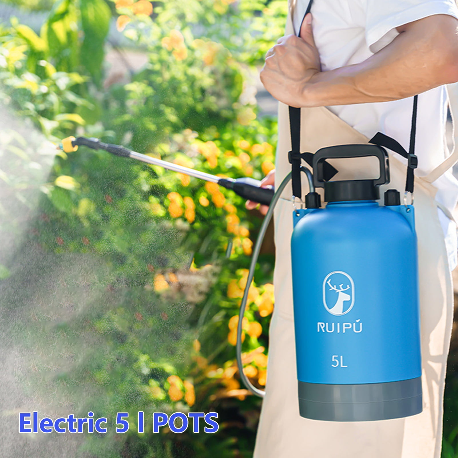 Washranp Pump Pressure Sprayer,5L Dual Spray Modes Adjustable Shoulder ...