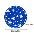 4th of July Party Supplies Patriotic Disposable Paper Plates 9 Inch Red ...