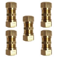 FITOK 1/4" Tube OD Union Tee Zinc Plated Carbon Steel Compression Tube ...