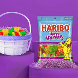 Haribo Happy Hoppers Gummy Candy, 4oz Bag, Fruity Chewy Bunnies and ...
