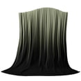 Black Green Ombre Fleece Throw Blanket Abstract Modern Lines Gradient ...