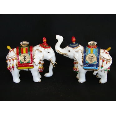 Ebros Home Figurines: Ruby The Elephant Sitting Pretty Large Statue, 17 ...