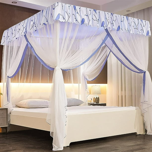 Mesh high-Grade Gradient Color Bed Canopy lace lace Princess Mosquito ...