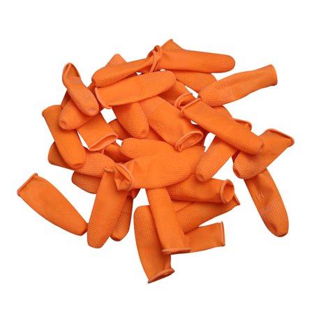100s Natural Latex Rubber Finger Cots Textured End Tacky 0.8inch dia ...