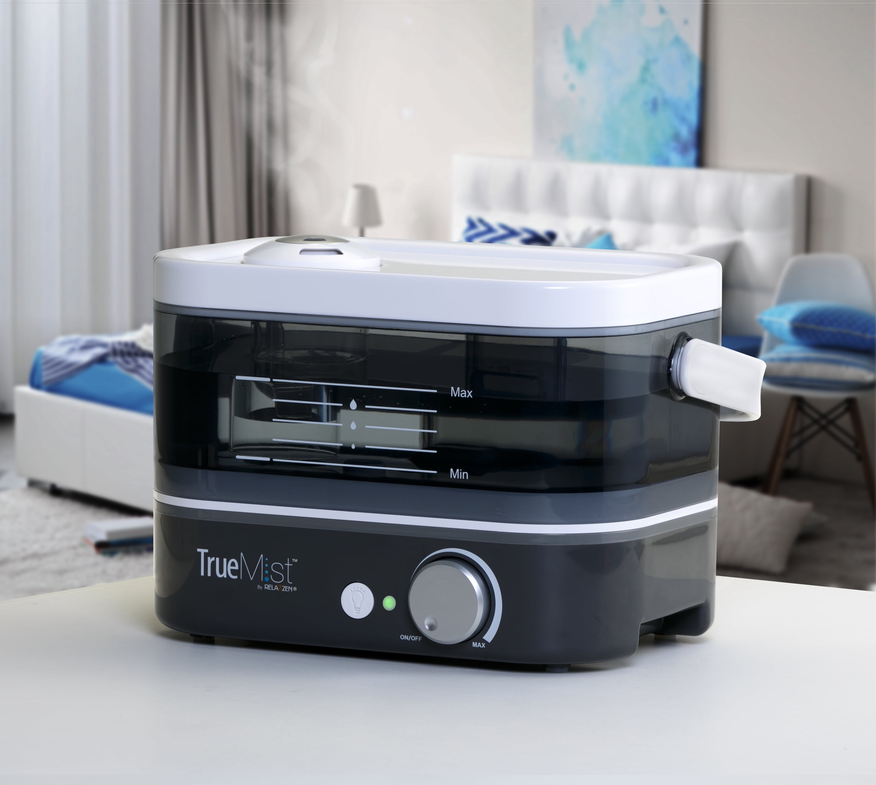 Relaxzen HCM-29360500 TrueMist Top Fill Cool Mist Humidifier, Gray ...