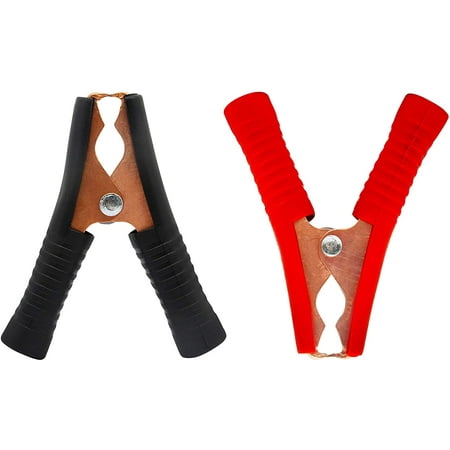 Heytea 2 Piece 90mm Long Battery Alligator Clips, Black Red 100A ...