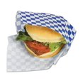 Bagcraft Grease-Resistant Paper Wraps and Liners, 12 x 12, Blue Check ...
