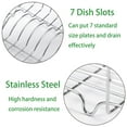 Cacagoo Dish Drying Rack Expandable Dishes Drainer Over The Sink Dish