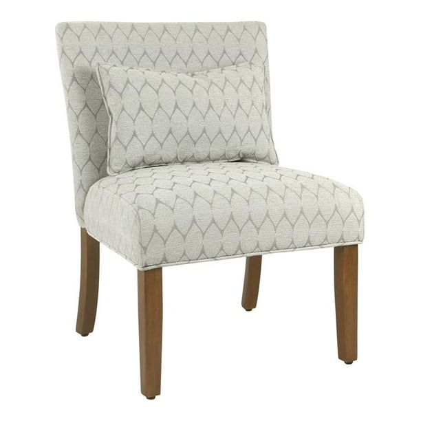 HomePop Transitional Fabric Parker Accent Chair with Pillow in Textured ...