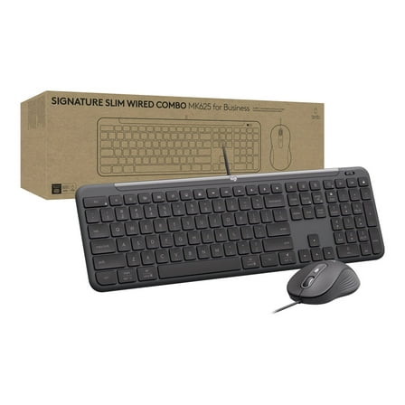Logitech MK550 USB Cordless Ergonomic Wave Keyboard & Mouse Combo with ...