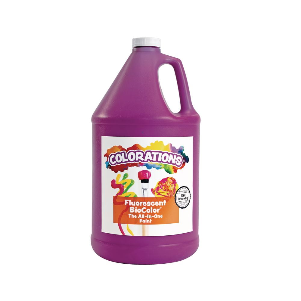 BioColor Paint by Colorations, Fluorescent Neon Purple - 1 Gallon ...